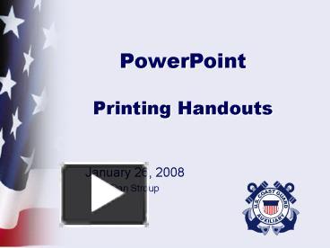 PPT – PowerPoint Printing Handouts PowerPoint presentation | free to ...