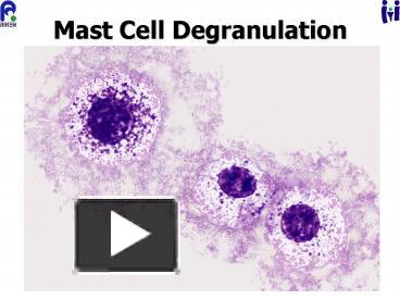 Mast Cell Degranulation presentation | free to download