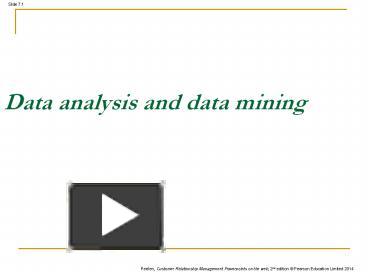 PPT – Data analysis and data mining PowerPoint presentation | free to ...