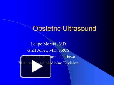 Obstetric Ultrasound presentation | free to view