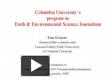 PPT – Columbia University PowerPoint presentation | free to download ...