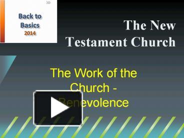 The New Testament Church presentation | free to download