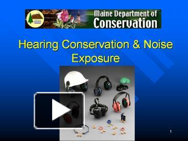 Hearing Conservation presentation | free to download