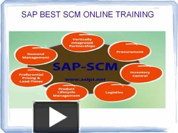 sap best scm online training presentation | free to download