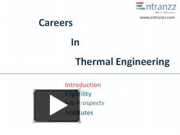 PPT – Careers In Thermal Engineering PowerPoint presentation | free to ...