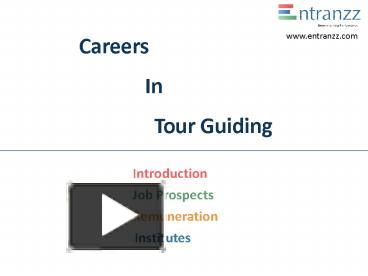 Careers In Tour Guiding presentation | free to download