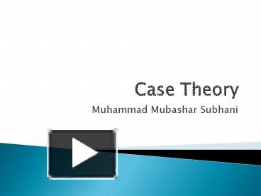 case theory presentation | free to download