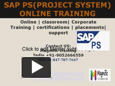 PPT – SAP PS ONLINE TRAINING IN AUSTRALIA|SINGAPORE PowerPoint ...