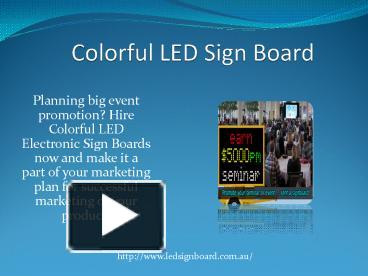 PPT – LED Sign Services PowerPoint presentation | free to download - id ...