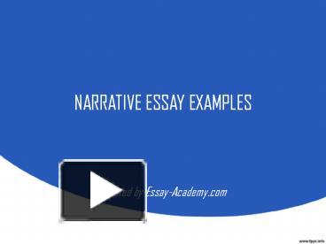 Narrative Essay Examples presentation | free to download