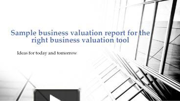 PPT – Sample business valuation report for the right business valuation ...