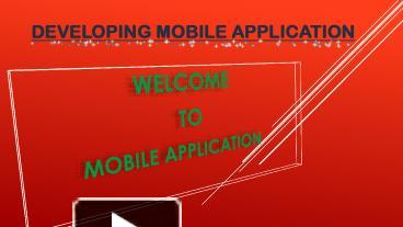 PPT – MOBILE APPLICATION using j2me powerpoint presentation PowerPoint ...
