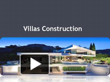 Villas Construction presentation | free to download