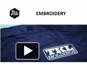 PPT – EMBROIDERY PowerPoint presentation | free to download - id ...