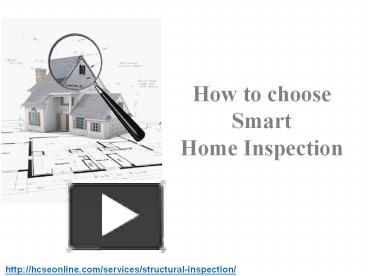 How to choose Smart Home Inspection presentation | free to download