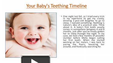 PPT – Your Baby's Teething Timeline PowerPoint presentation | free to ...