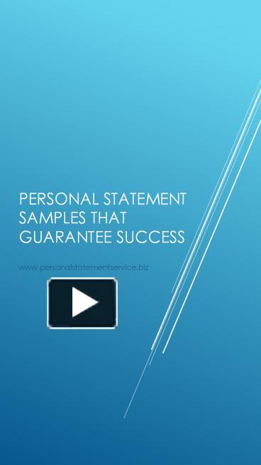 PPT – Personal Statement Samples that Guarantee Success PowerPoint ...