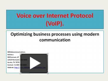 Voice over Internet Protocol (VoIP) presentation | free to download
