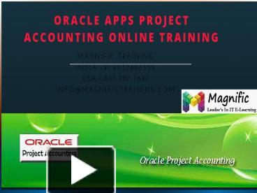 PPT – Oracle Apps Project Accounting online Training in USA PowerPoint ...