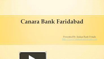 PPT – MICR code and SWIFT code for Canara Bank Faridabad PowerPoint ...