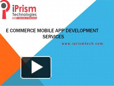 E commerce mobile app development services presentation | free to download