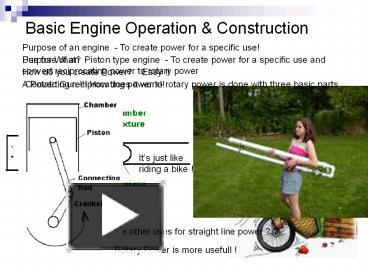 Basic Engine Operation presentation | free to view