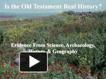 Origin of the Old Testament presentation | free to view