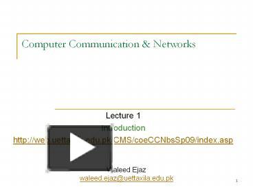 PPT – Computer Communication PowerPoint presentation | free to download ...
