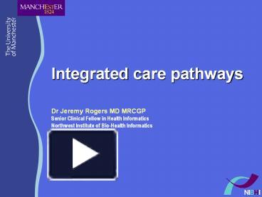 Integrated care pathways presentation | free to download