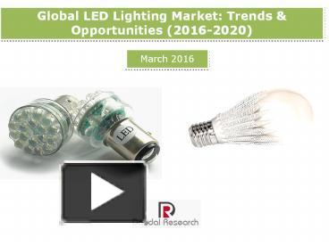 PPT – Global LED Lighting Market: Trends & Opportunities (2016-2020 ...
