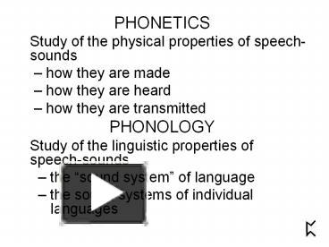 PHONETICS presentation | free to view