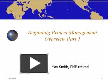 PPT – Beginning Project Management Overview Part 1 PowerPoint ...