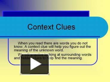 Context Clues presentation | free to download