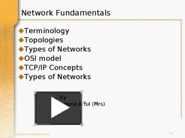 PPT – Network Fundamentals PowerPoint presentation | free to download ...
