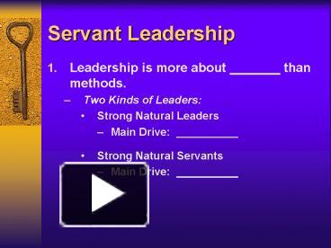 PPT – Servant Leadership PowerPoint presentation | free to view - id ...