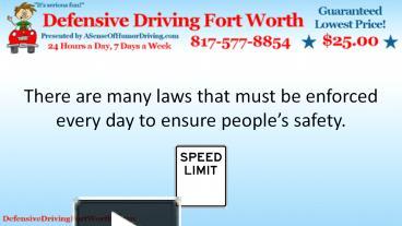 Driving & The Speed Limit presentation | free to download