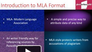PPT – MLA Citation Style Guidelines PowerPoint presentation | free to ...