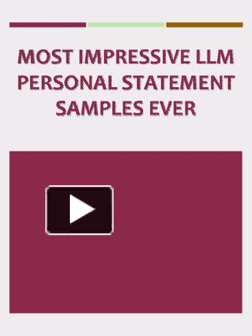 PPT – Most Impressive LLM Personal Statement Samples Ever PowerPoint ...