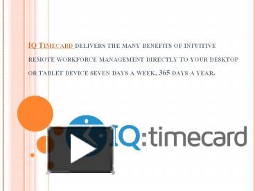PPT – IQTimecard PowerPoint presentation | free to download - id ...