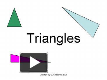 PPT – Triangles PowerPoint presentation | free to download - id: 80b822 ...