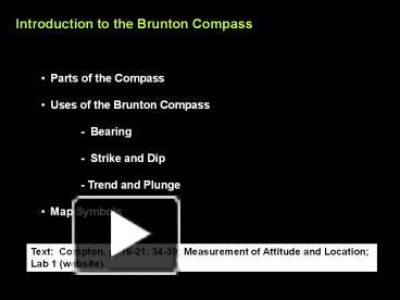 Introduction to the Brunton Compass presentation | free to download