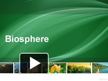 PPT – Biosphere PowerPoint presentation | free to download - id: 80c4c0 ...