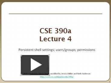 PPT – CSE 390a Lecture 4 PowerPoint presentation | free to download ...