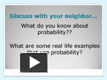 Discuss with your neighbor presentation | free to download