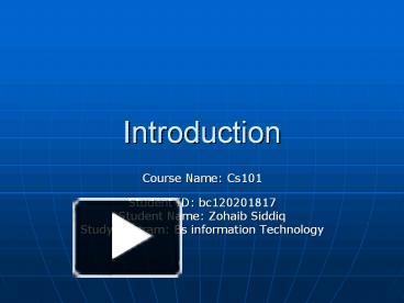 PPT – Course Name: Cs101 PowerPoint presentation | free to view - id ...
