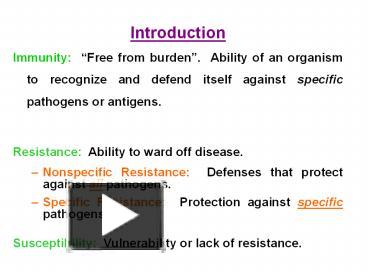 PPT – Immunity: PowerPoint presentation | free to download - id: 80e626 ...