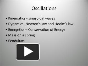 PPT – Oscillations PowerPoint presentation | free to download - id ...