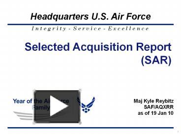 PPT – Selected Acquisition Report (SAR) PowerPoint presentation | free ...