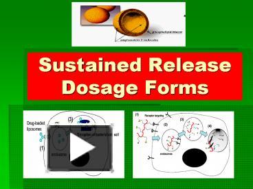 Sustained Release Dosage Forms presentation | free to download