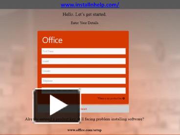 Quick Office Setup Installation - office.com/setup presentation | free ...